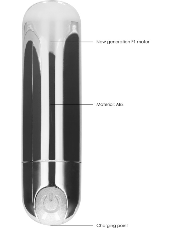 Shots Toys: Rechargeable Bullet, 10 Speed, silver, 149 kr